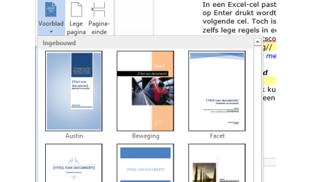 Microsoft Office 2013 tip: Voorblad - A Smart Move